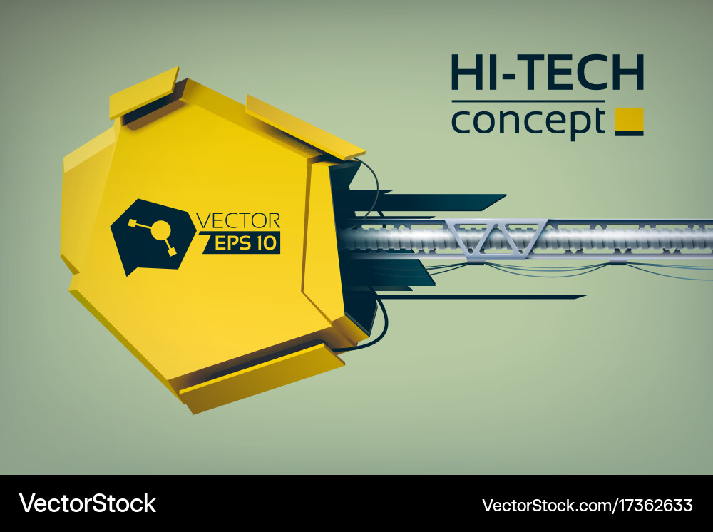 Abstract futuristic engineering concept Royalty Free Vector