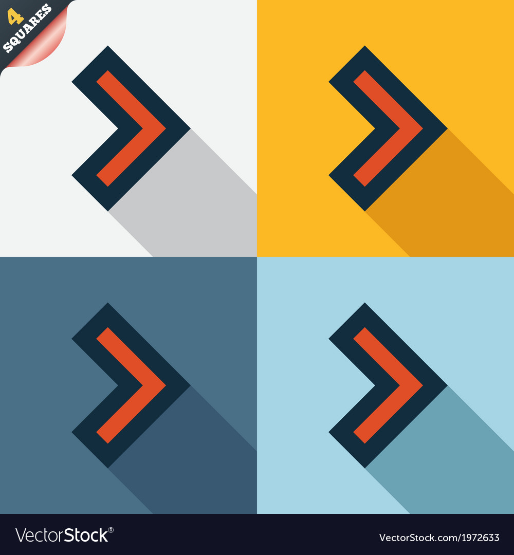 Arrow sign icon next button navigation symbol Vector Image