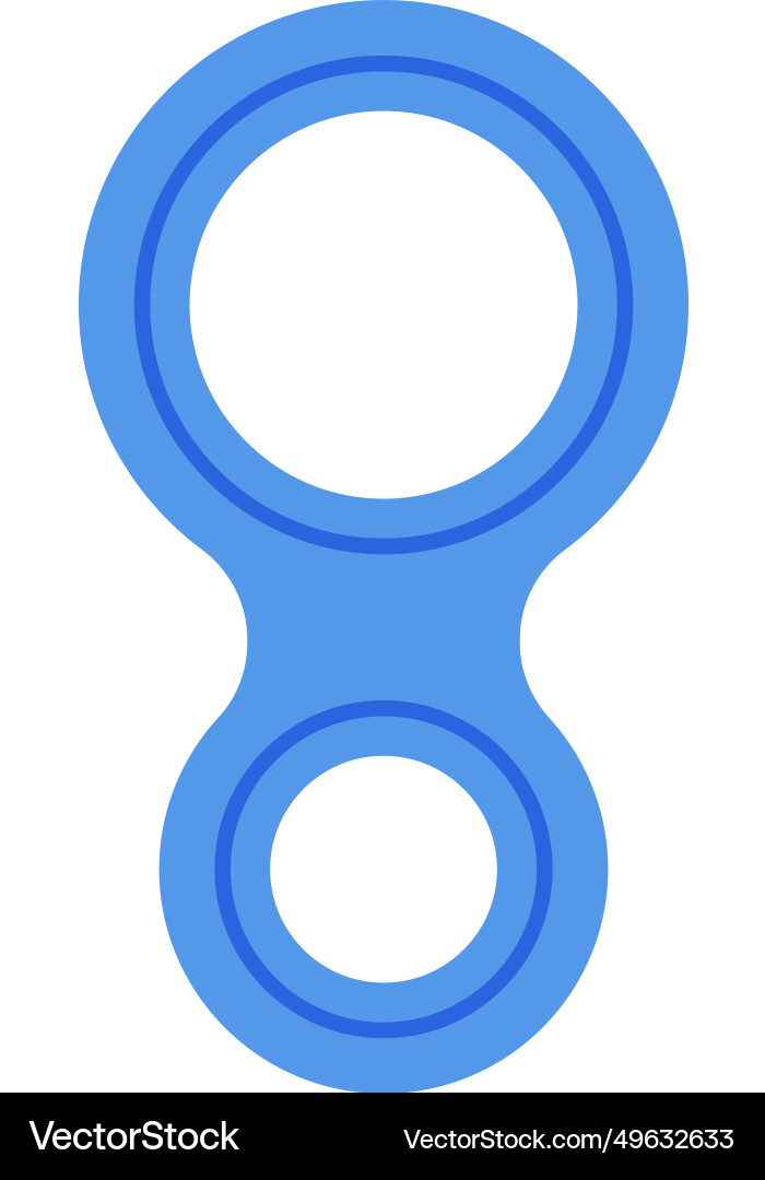 Blue figure eight belay device as climbing Vector Image
