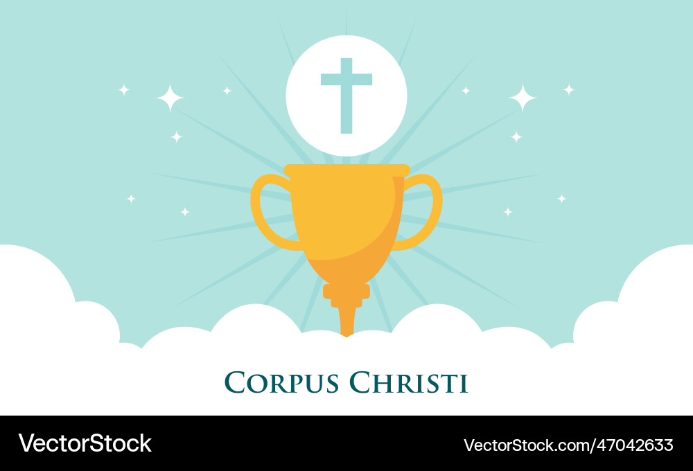 Corpus christi catholic religious holiday Vector Image
