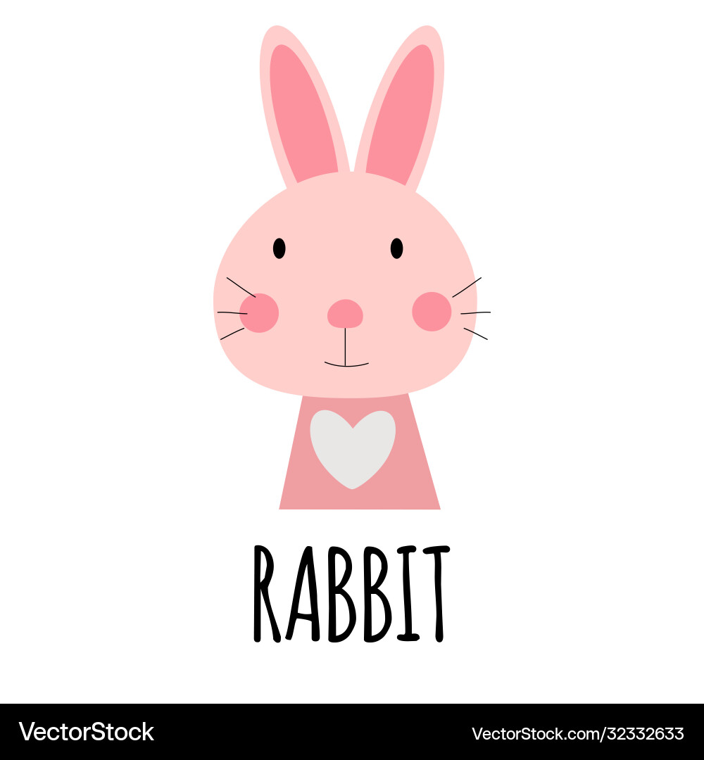 Cute little rabbit animal icon Royalty Free Vector Image