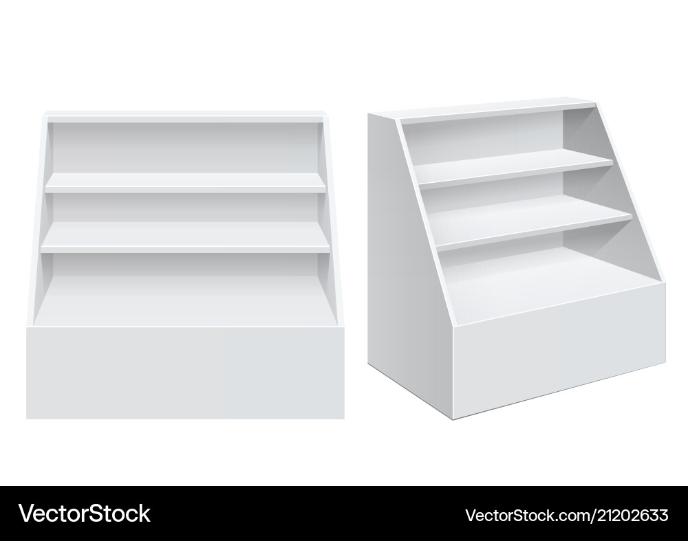 Display rack shelves for supermarket Royalty Free Vector
