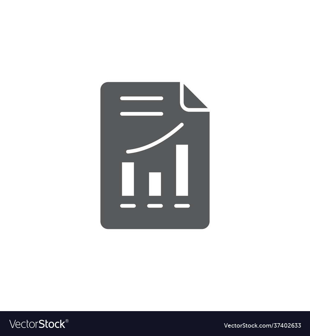 Document with graph chart Royalty Free Vector Image