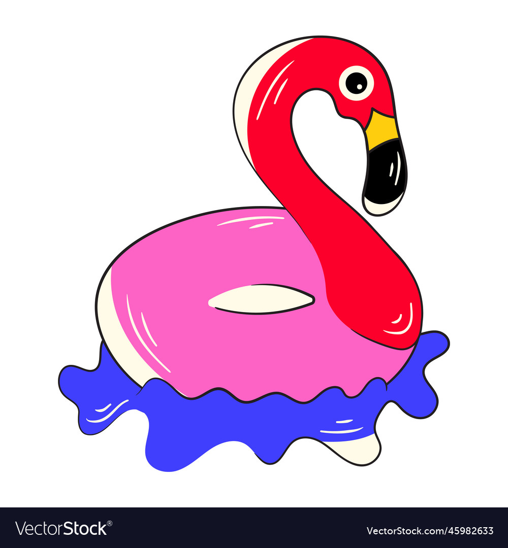 Flamingo float Royalty Free Vector Image - VectorStock
