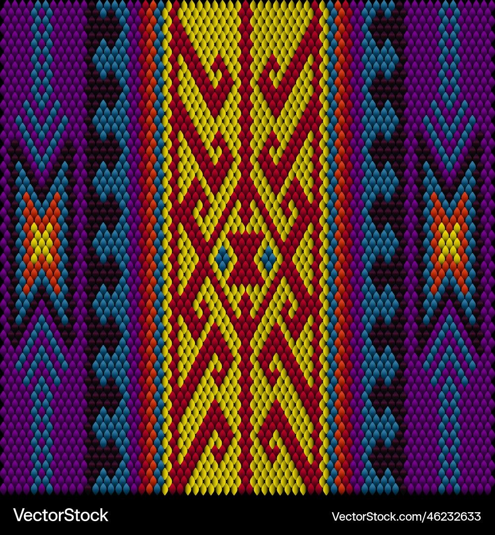 Folk ornament national pattern ethnic embroidery Vector Image