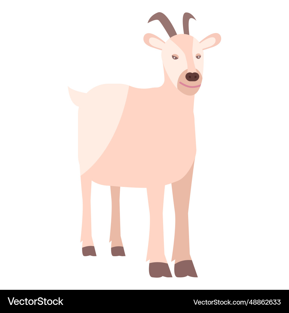 Goat hoof tail horn flat Royalty Free Vector Image