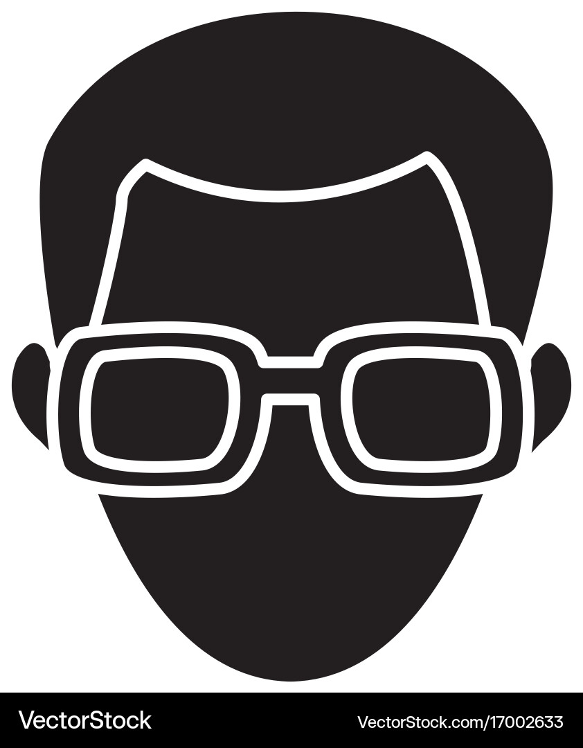 Man face character people employee profile Vector Image