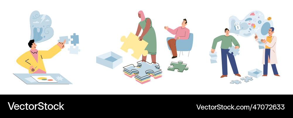Psychotherapists psychologists work with mental Vector Image