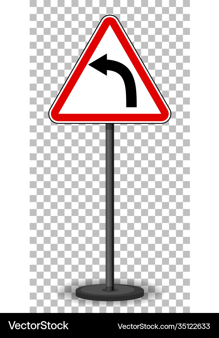 Red traffic sign on transparent background Vector Image