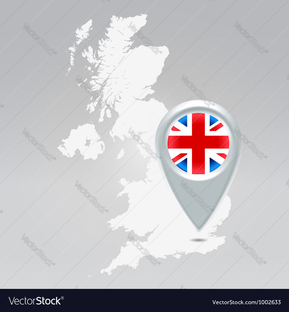 Uk point map Royalty Free Vector Image - VectorStock