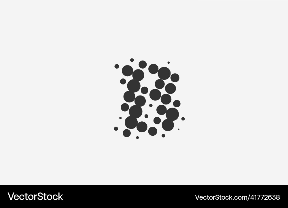 B dotted alphabet letter icon logo design Vector Image