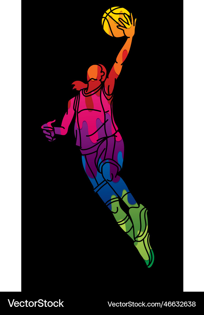 Basketball female player Royalty Free Vector Image