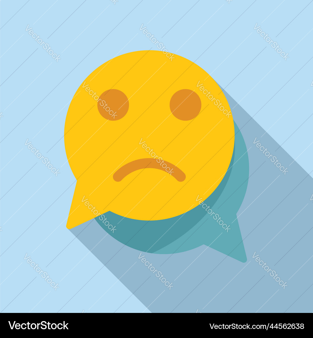 Dislike chat icon flat social media Royalty Free Vector