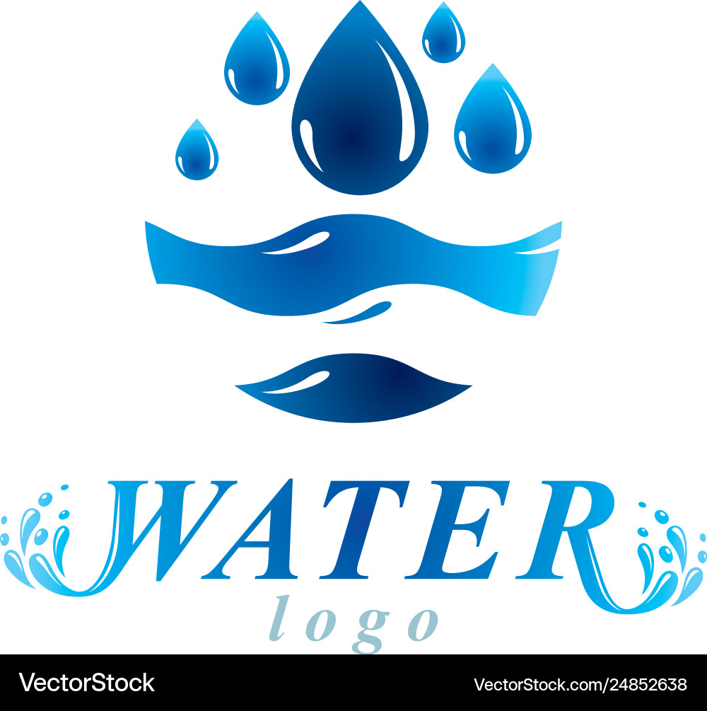 Fresh mineral water design emblem for use Vector Image