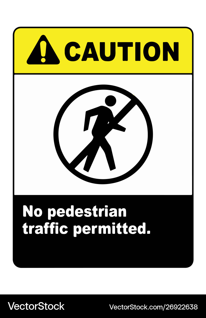 No pedestrian traffic sign Royalty Free Vector Image