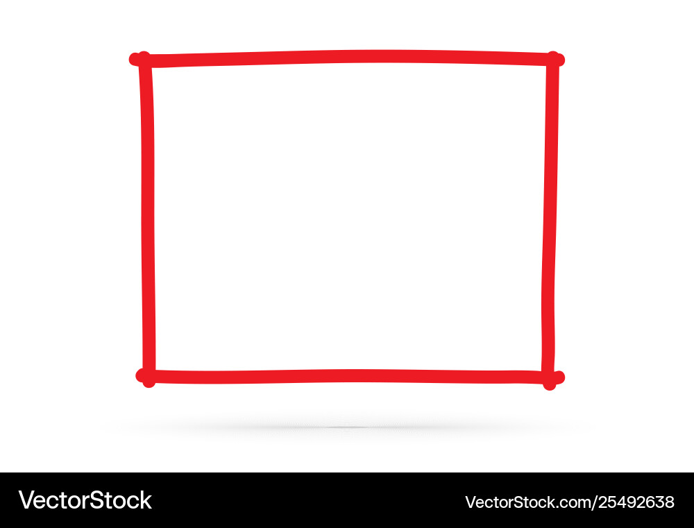 Popular drawing square border frame sign symbol Vector Image
