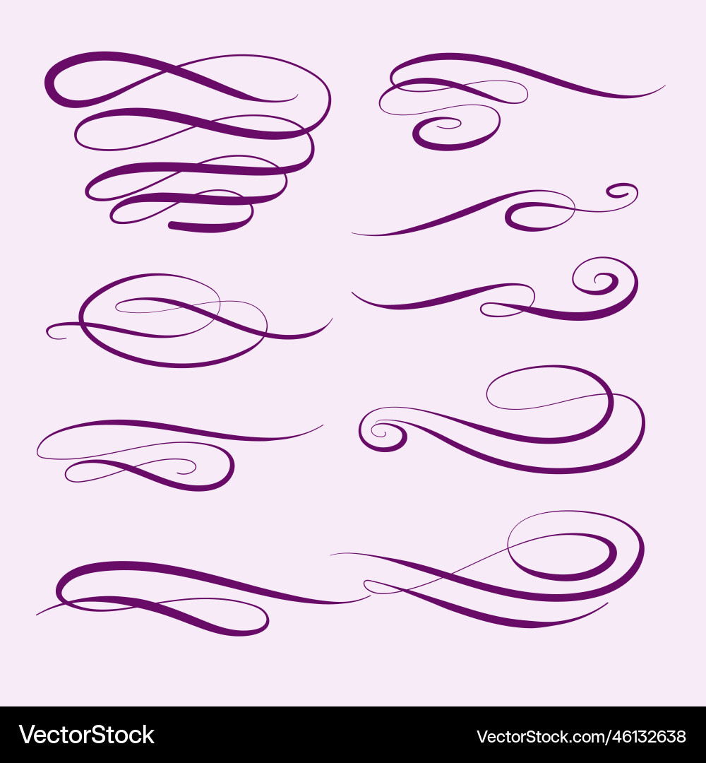 Purple swash ornamental Royalty Free Vector Image