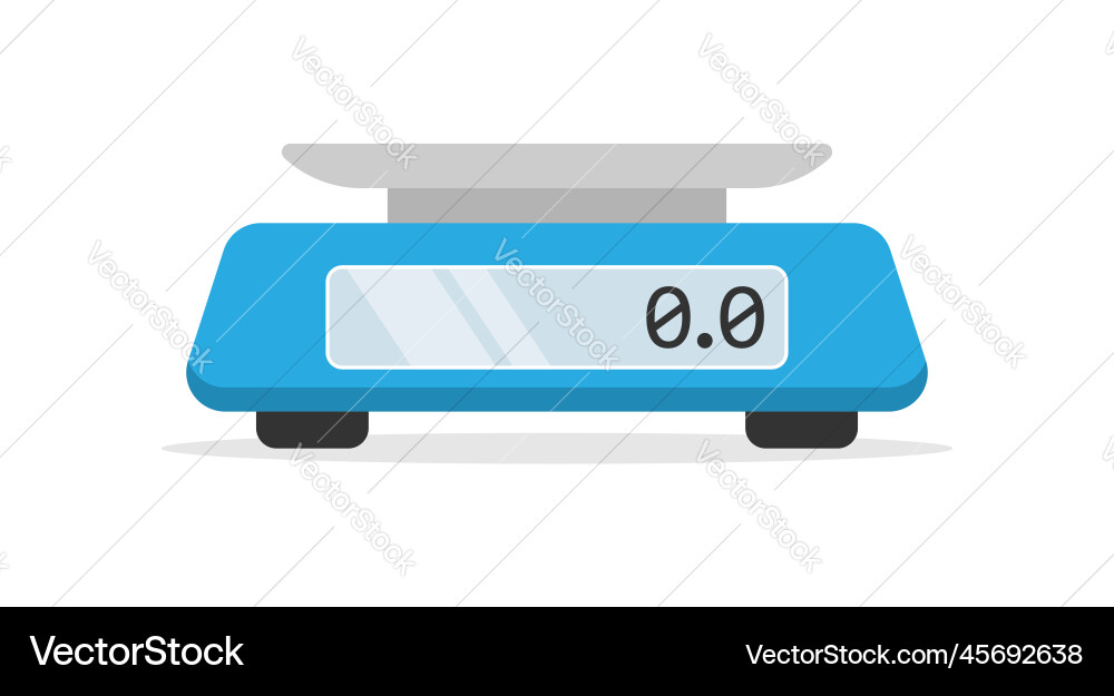Scale icon in flat style weight balance Royalty Free Vector