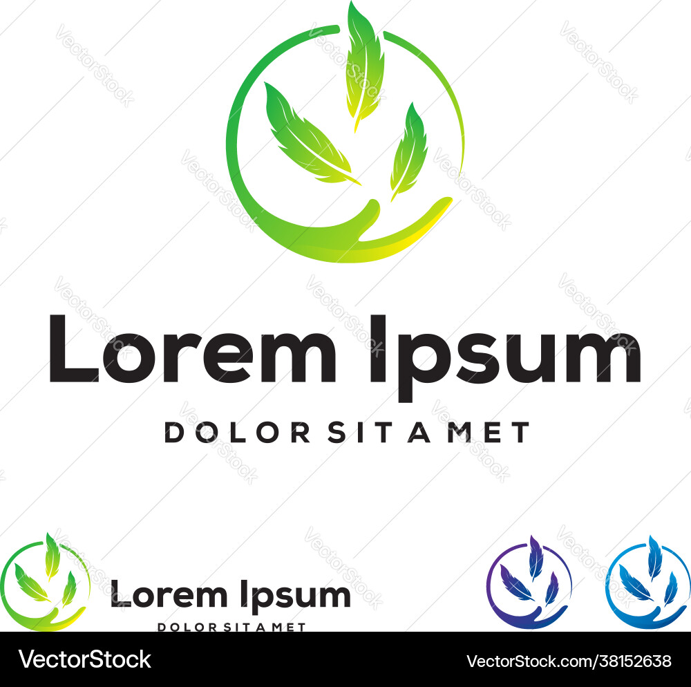 Soft care logo designs concept body Royalty Free Vector