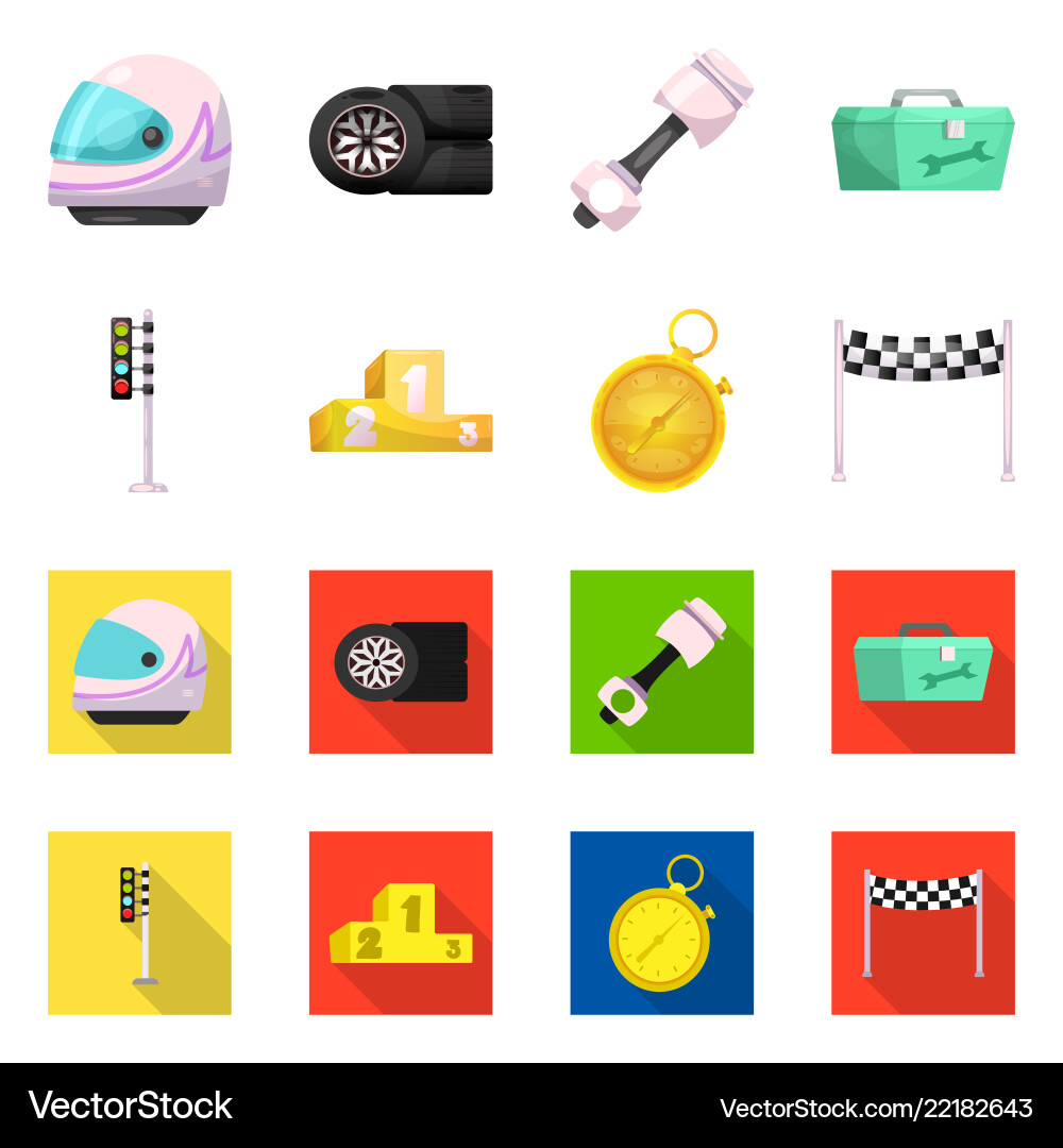 Car and rally symbol set Royalty Free Vector Image