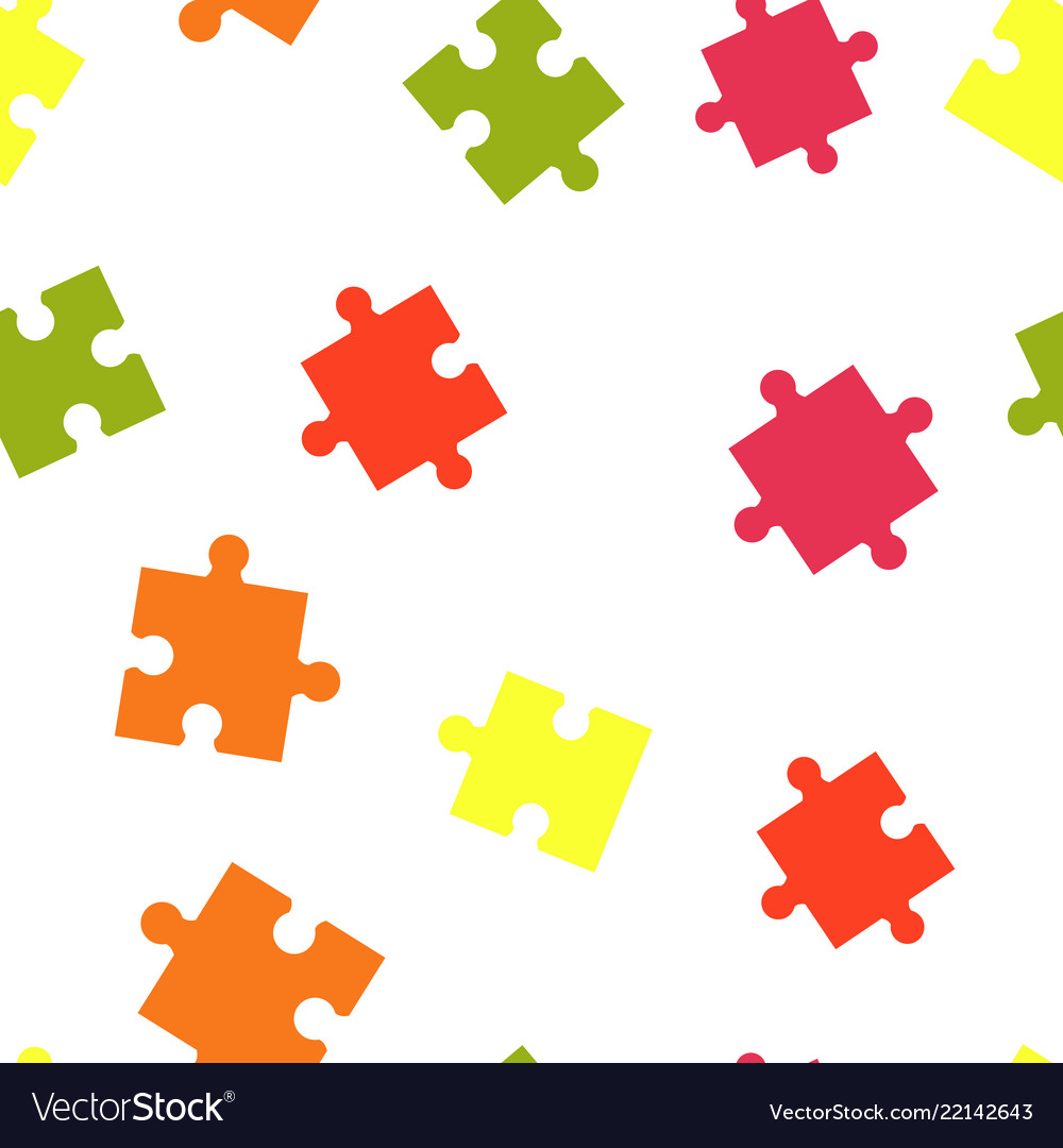 Colorful puzzle seamless background pattern Vector Image Colorful puzzle seamless background pattern Vector Image