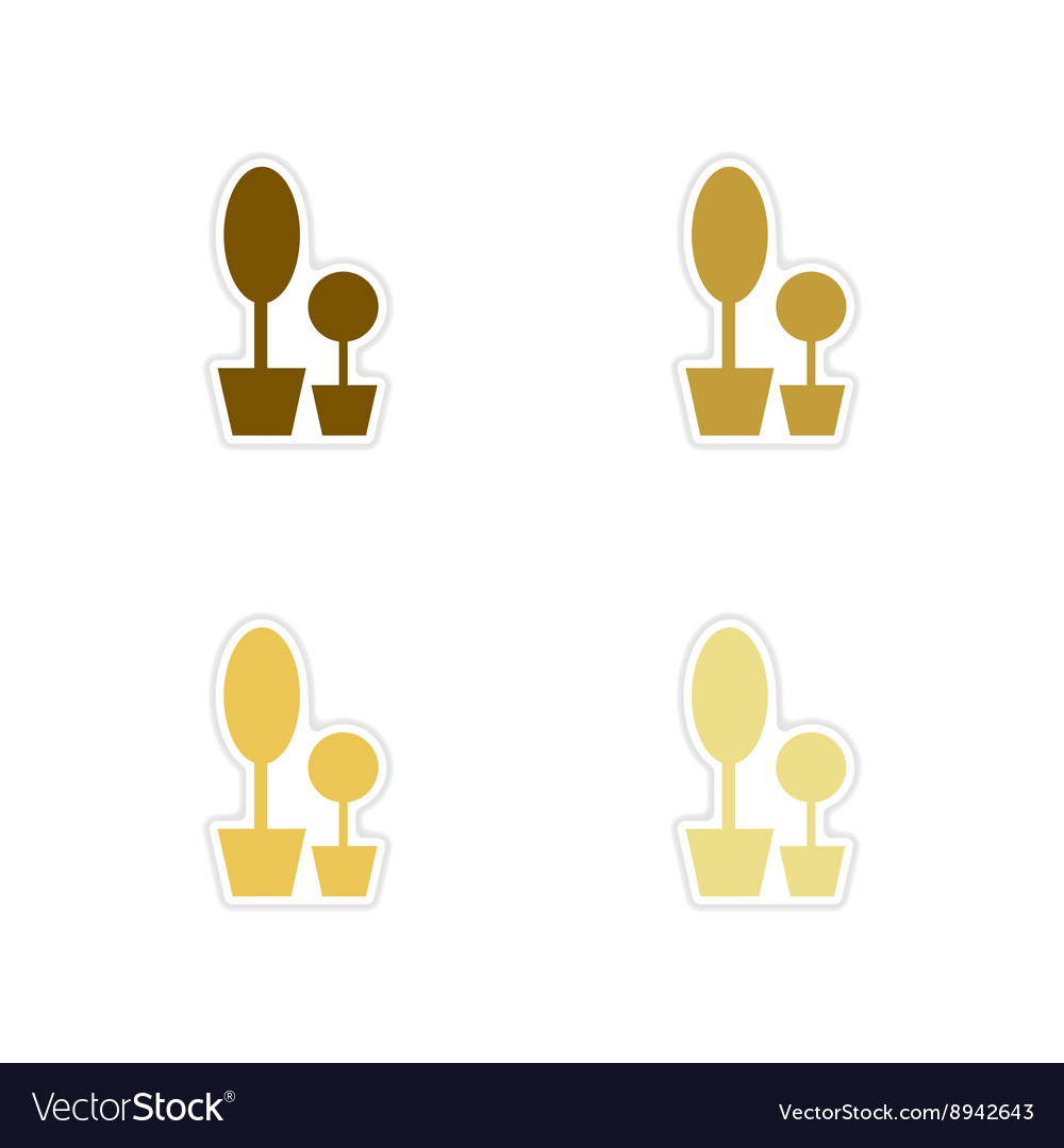 Concept Paper Stickers On White Background Vector Image