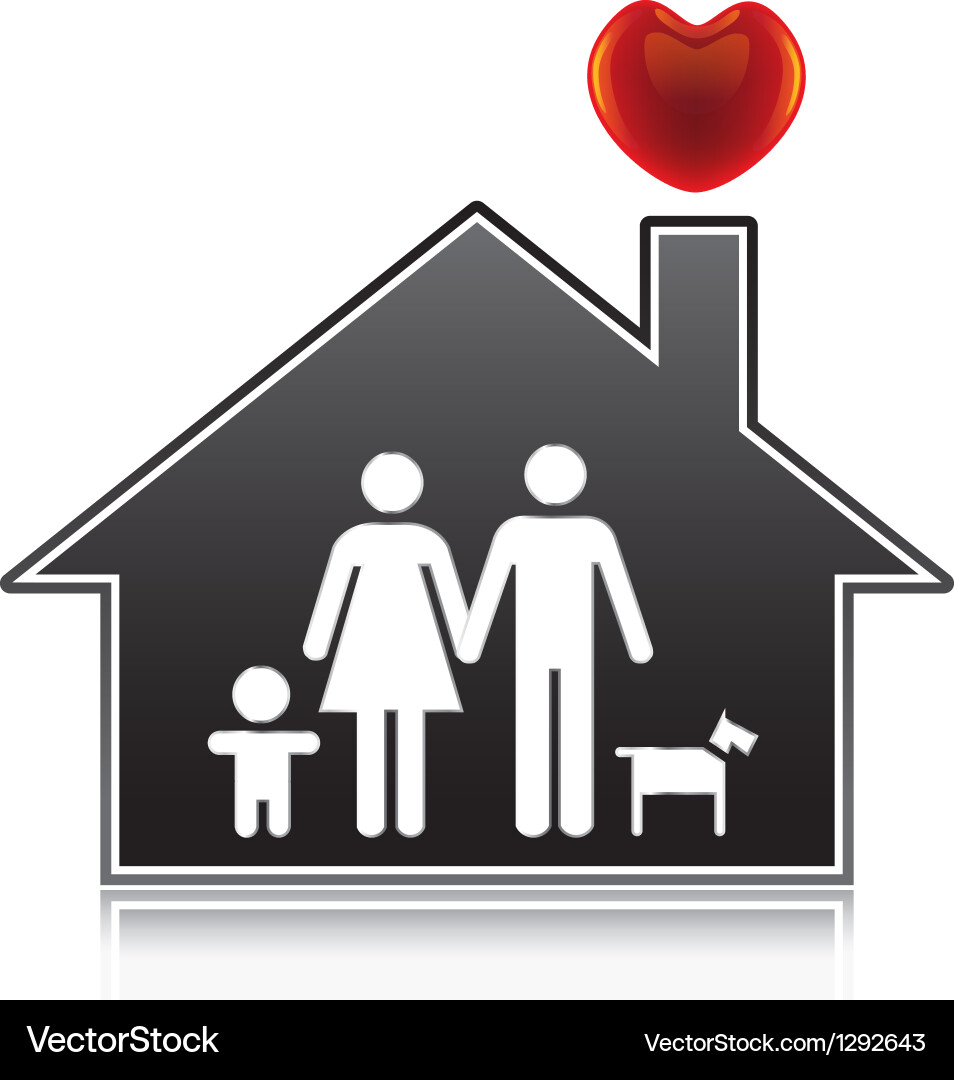 Family houses Royalty Free Vector Image - VectorStock