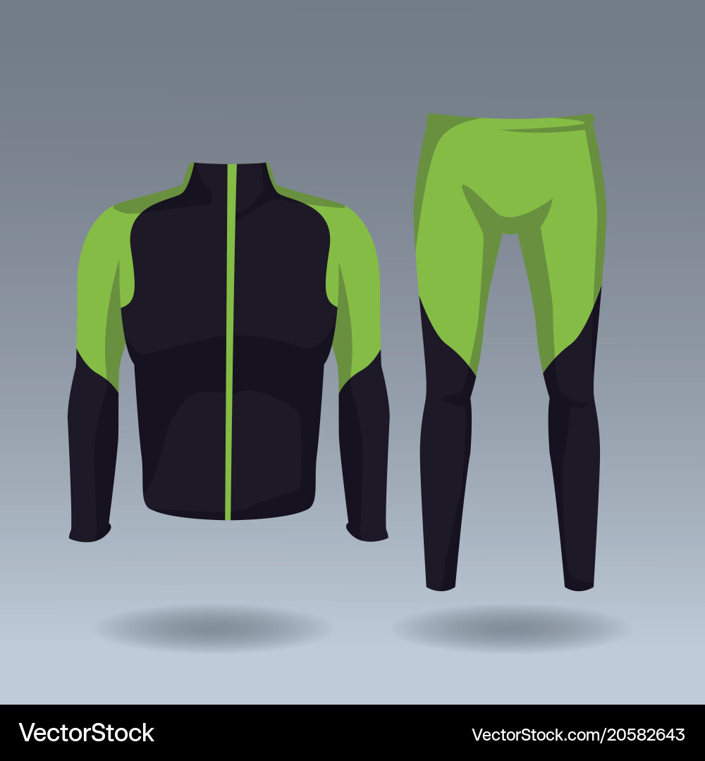 Fitness men jacket and pants Royalty Free Vector Image