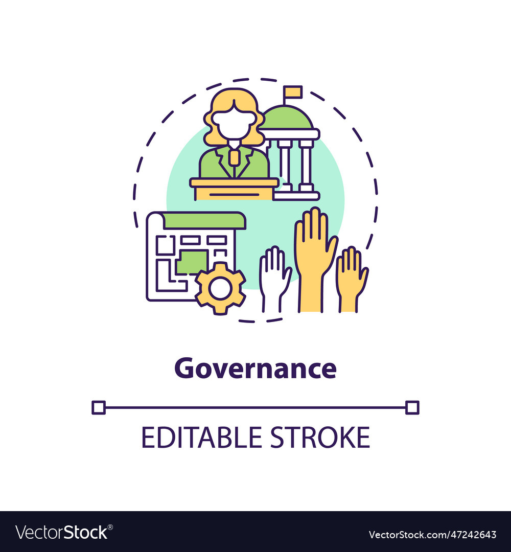 Governance concept icon Royalty Free Vector Image Governance concept icon Royalty Free Vector Image