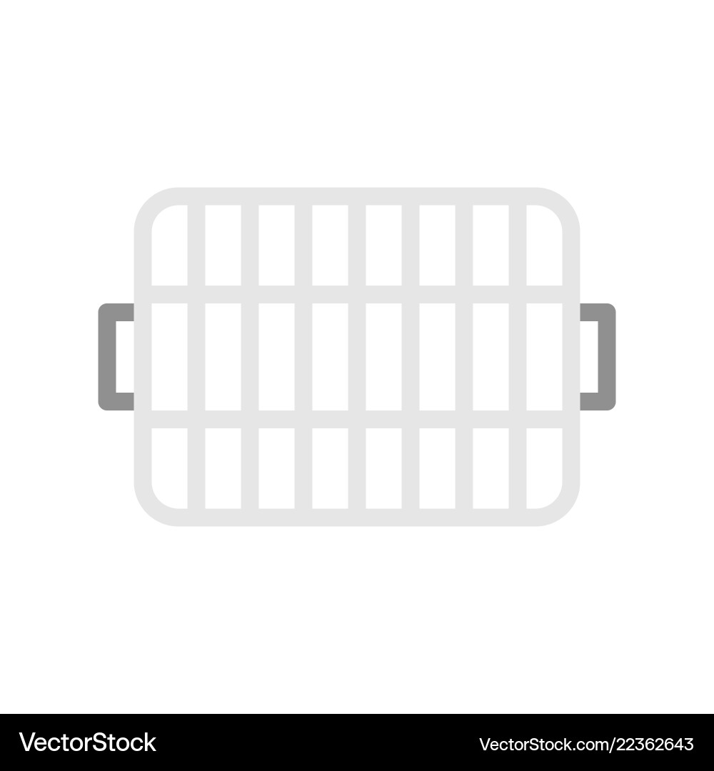 Grill grate icon cooking equipmemt flat design Vector Image