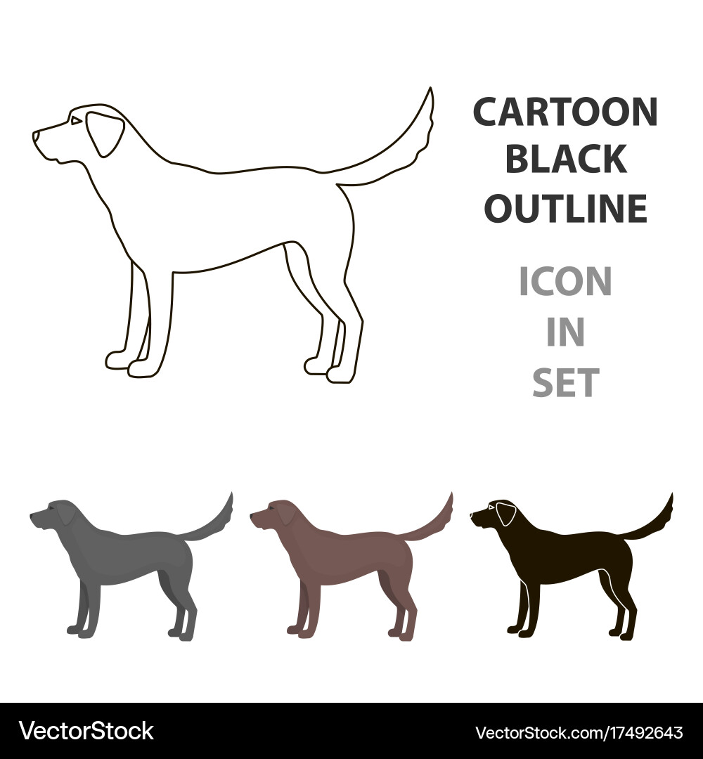 Labrador icon in cartoon style for web Royalty Free Vector