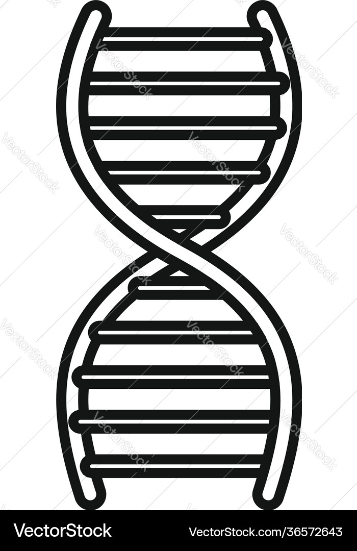 Nanotechnology dna icon outline style Royalty Free Vector