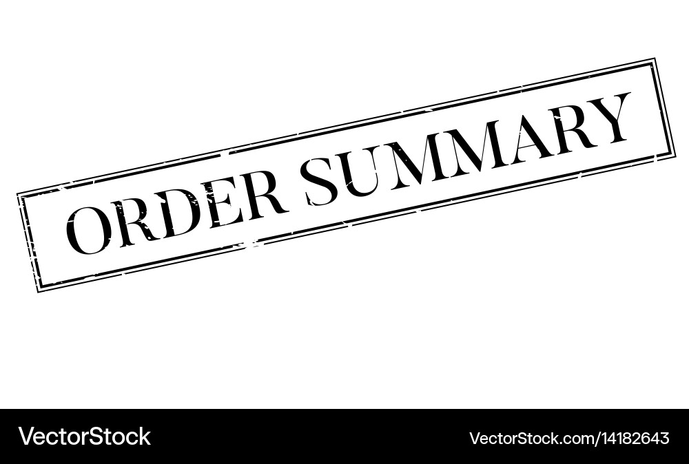 Order summary rubber stamp Royalty Free Vector Image