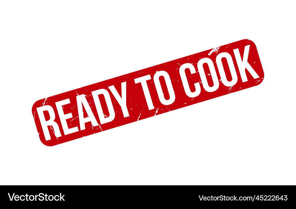Ready to cook rubber stamp seal Royalty Free Vector Image