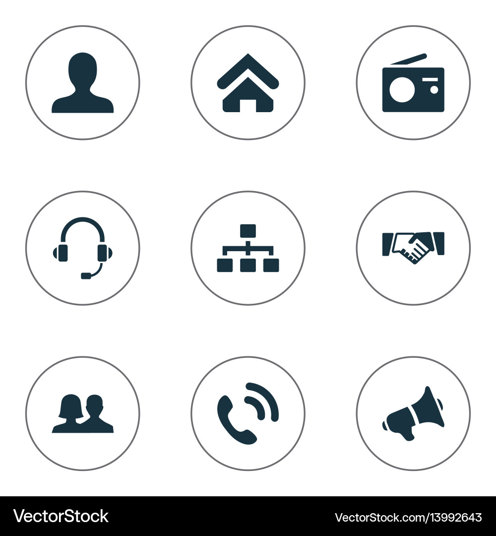 Set of simple network icons Royalty Free Vector Image