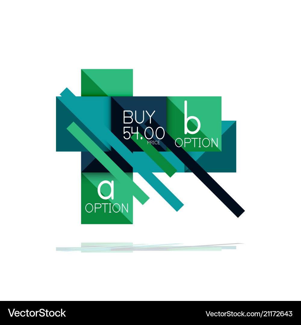 Square option infographic banner data Royalty Free Vector