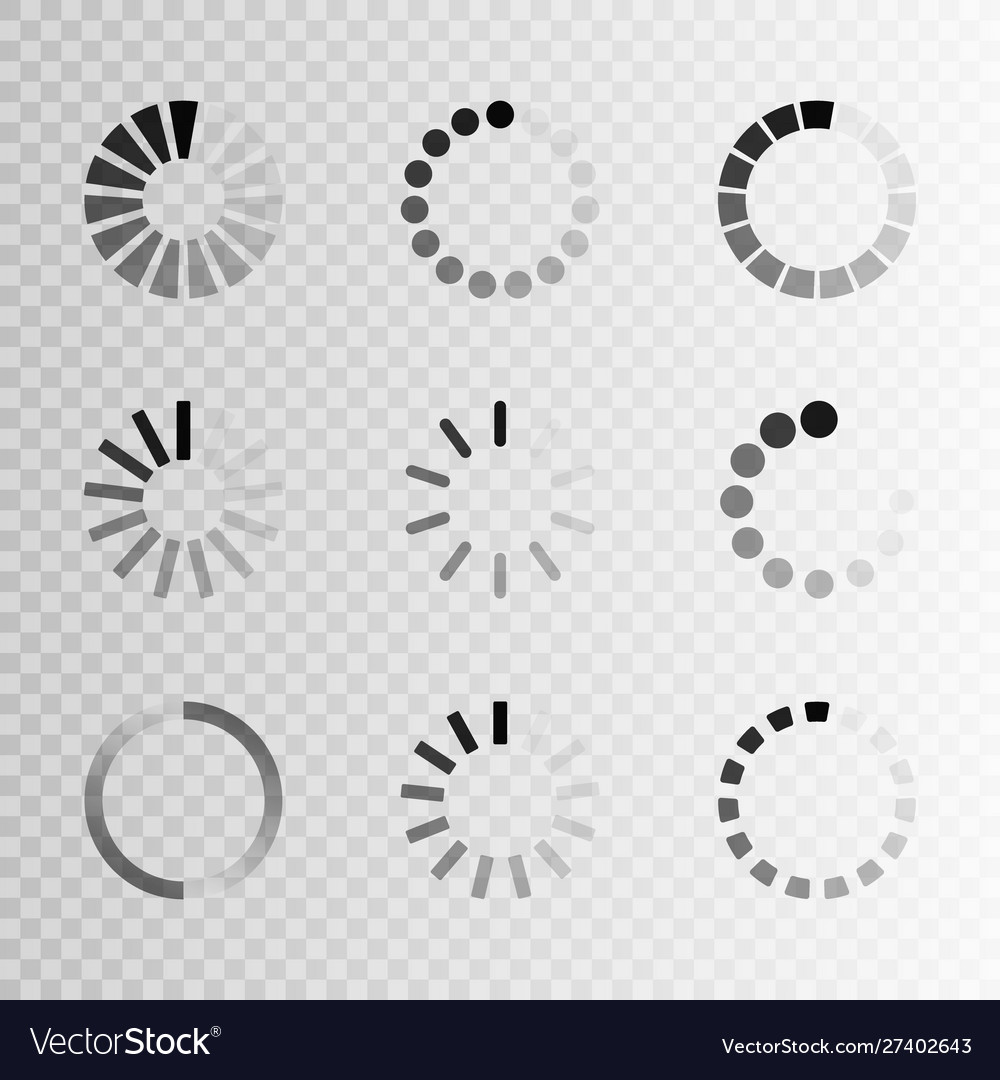 Super set different load icon circle website Vector Image