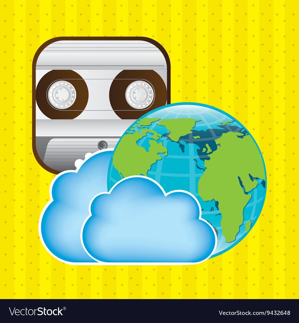 Cloud computing design Royalty Free Vector Image