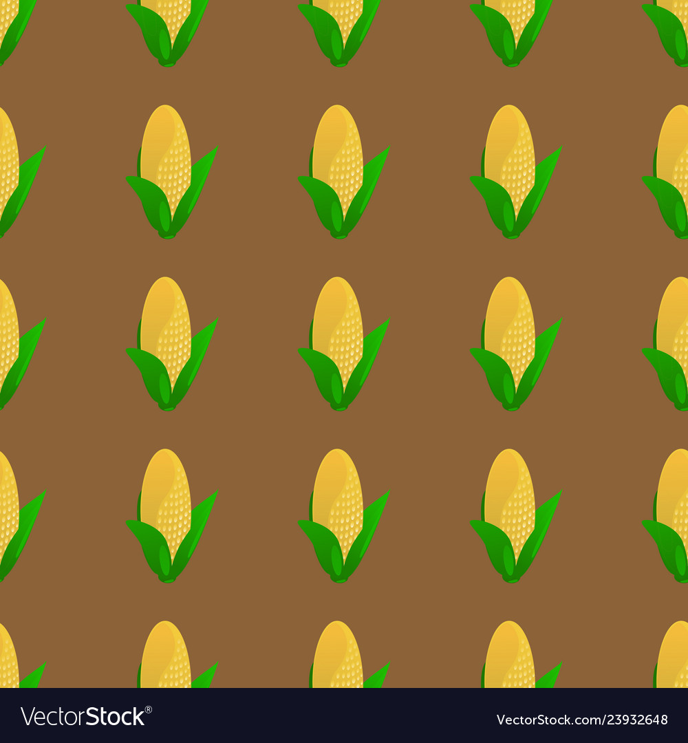 Corn seamless pattern Royalty Free Vector Image