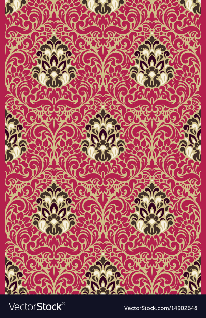 Damask seamless pattern Royalty Free Vector Image