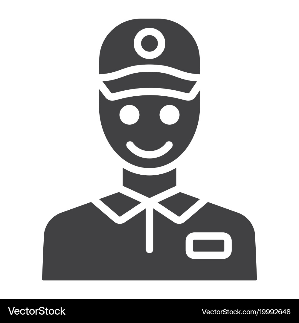 Delivery man glyph icon logistic and Royalty Free Vector