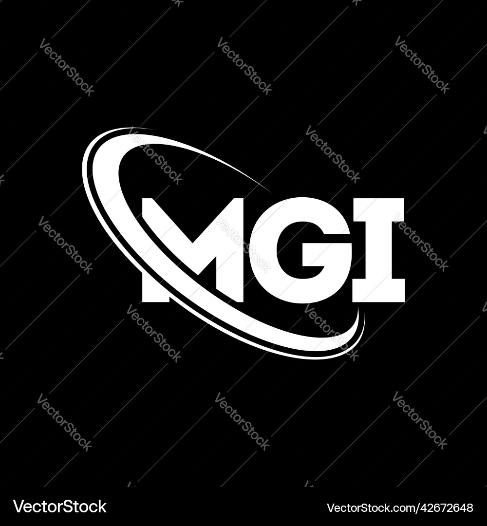 Mgi logo letter letter logo design Royalty Free Vector Image