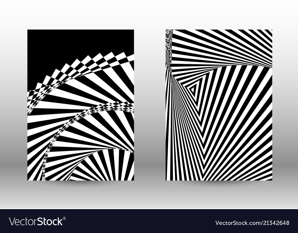 Set of abstract patterns with distorted lines Vector Image
