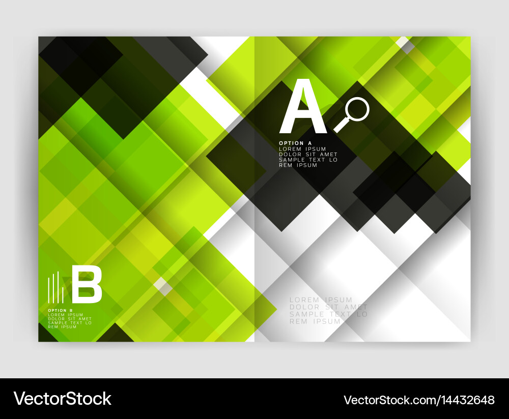 Square design corporate business flyer Royalty Free Vector