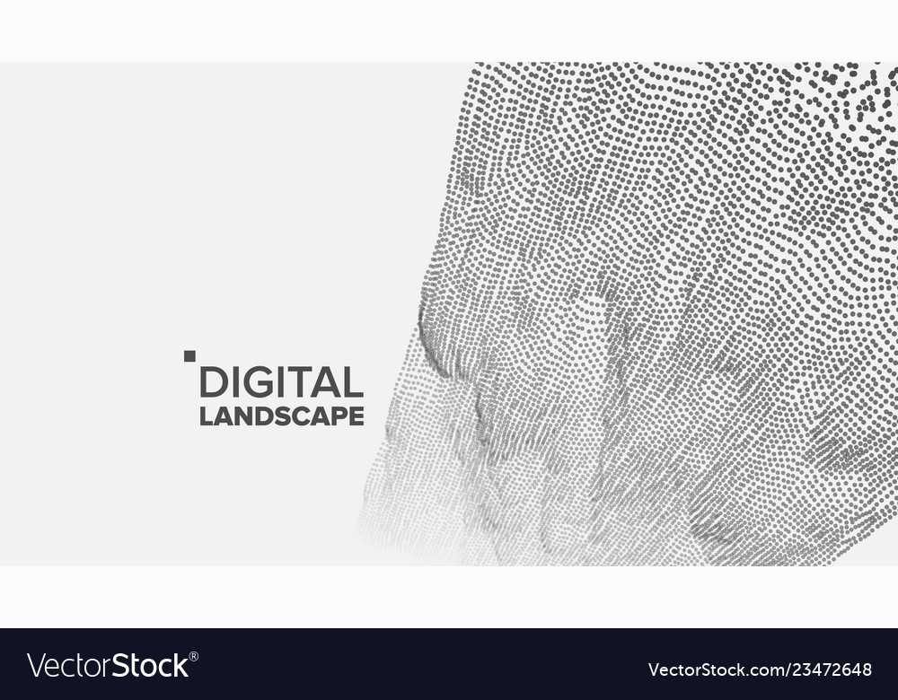 Technology landscape tech surface dot Royalty Free Vector