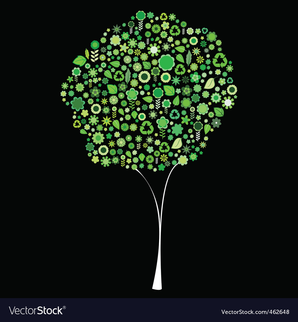 Tree shape Royalty Free Vector Image - VectorStock