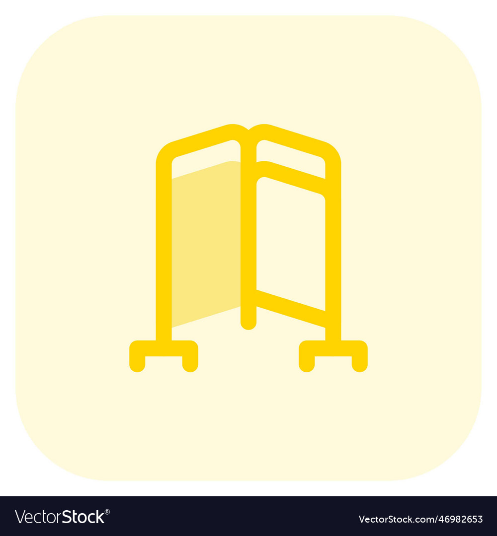 Bedside screen for privacy concern Royalty Free Vector Image