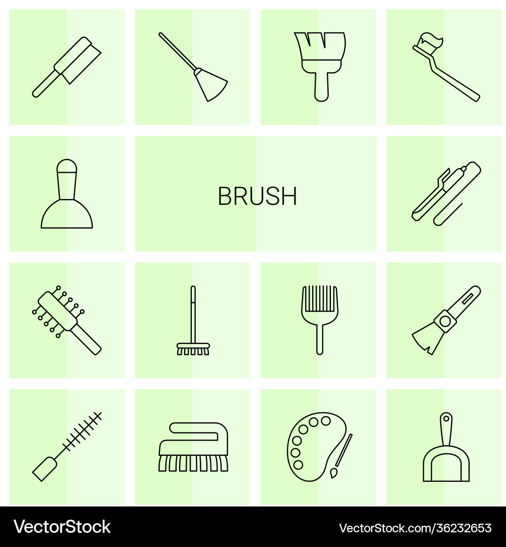 Brush icons Royalty Free Vector Image - VectorStock
