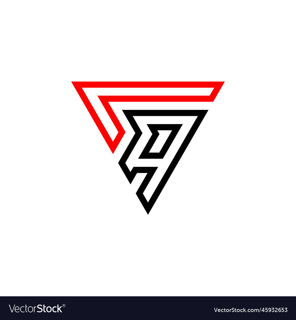 Ca triangle shape logo Royalty Free Vector Image