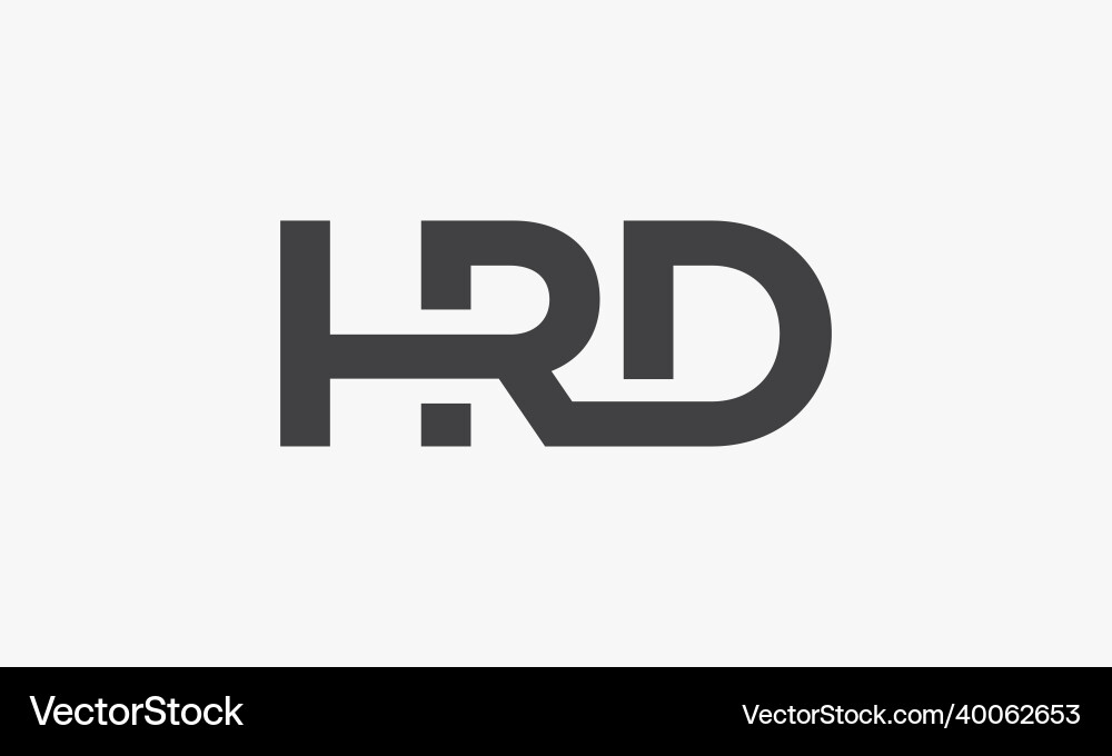 Hrd letter logo isolated on white background Vector Image